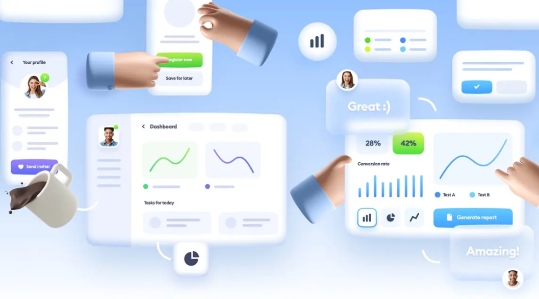Claymorphism List Hover Effects